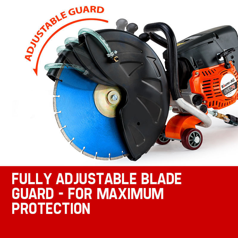 Baumr-AG 75cc Concrete Cut Off Demolition Saw Wet Demo Road Cutter ...