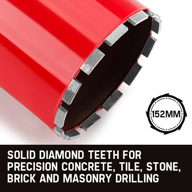 152mm Diamond Core Drill Bit for Concrete, Tile, Brick & Marble - Wet ...