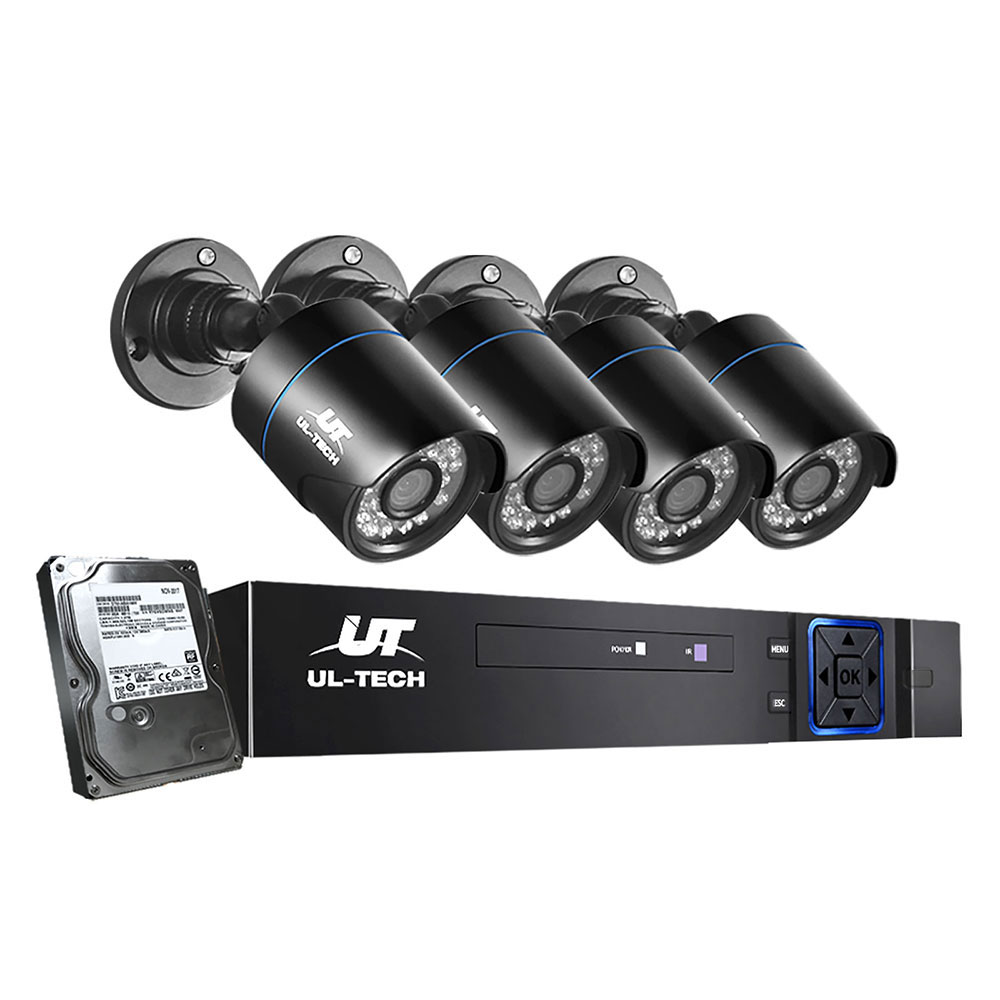 UL Tech 1080P 4 Channel HDMI CCTV Security Camera with 1TB Hard Drive ...