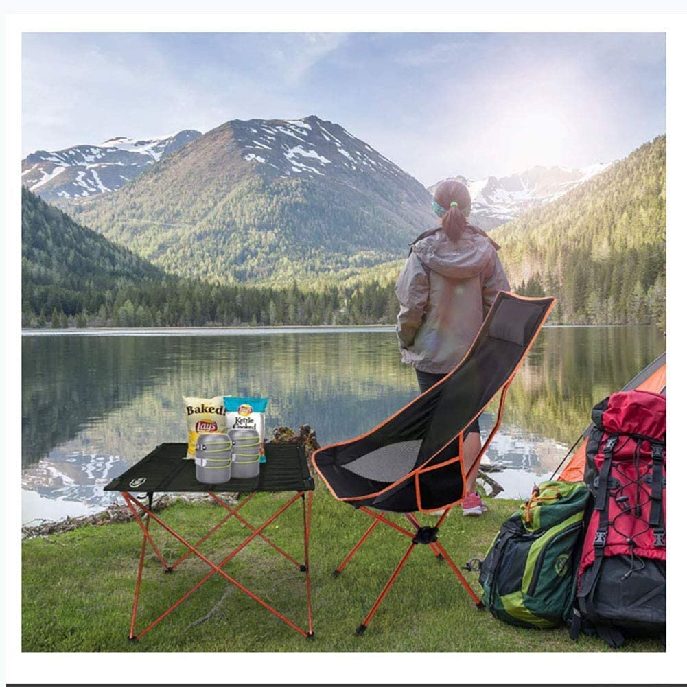 Camping Chair Folding High Back Backpacking Chair with Headrest ...