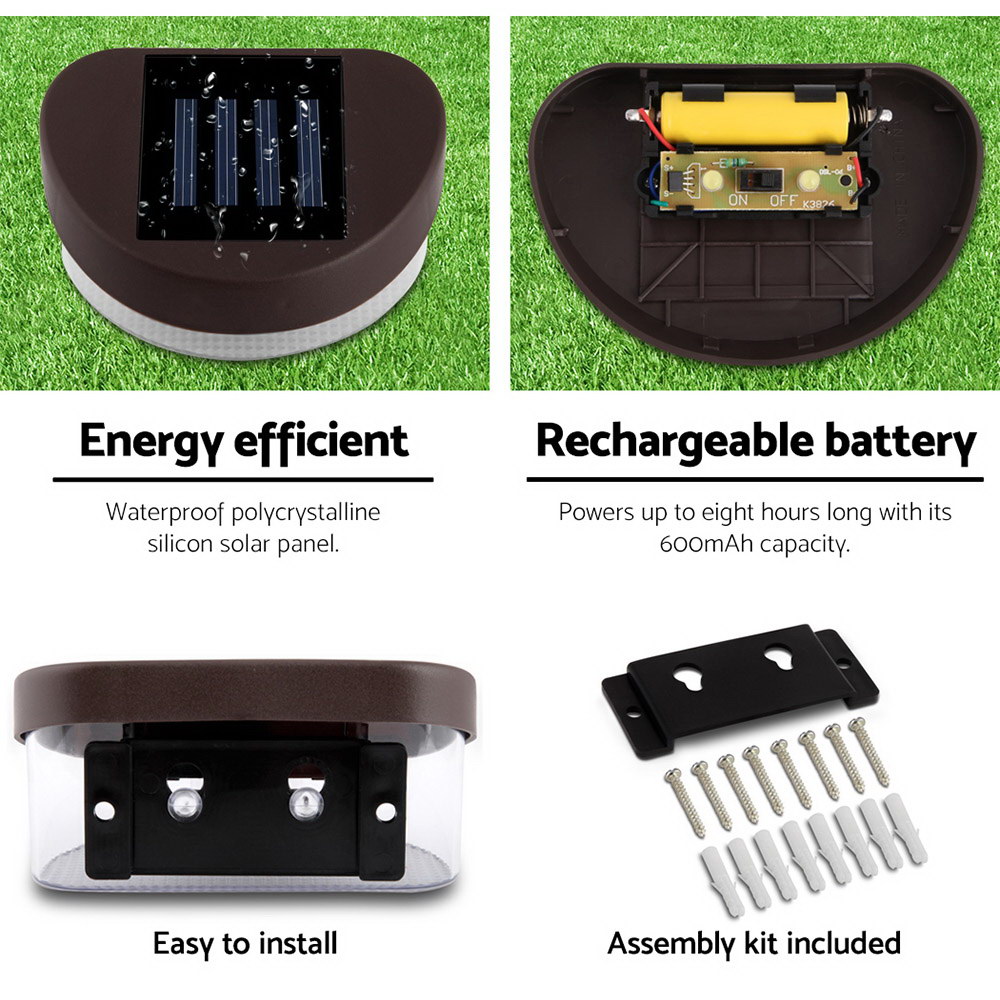 Set of 12 Solar Powered Sensor Fence lights - Bugout Australia