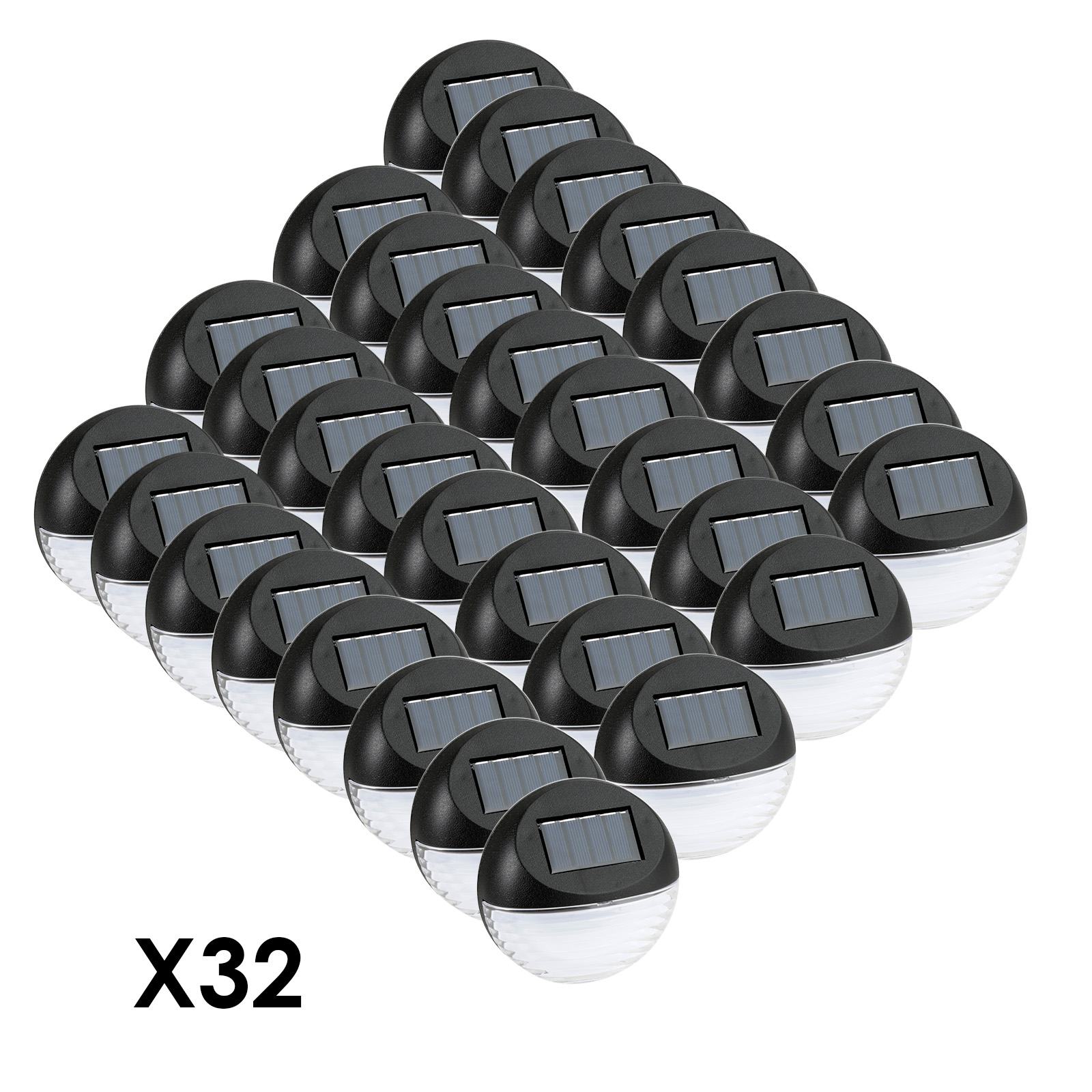 Utmark Round Solar LED Solar Fence Lights x 32 Pack - Bugout Australia