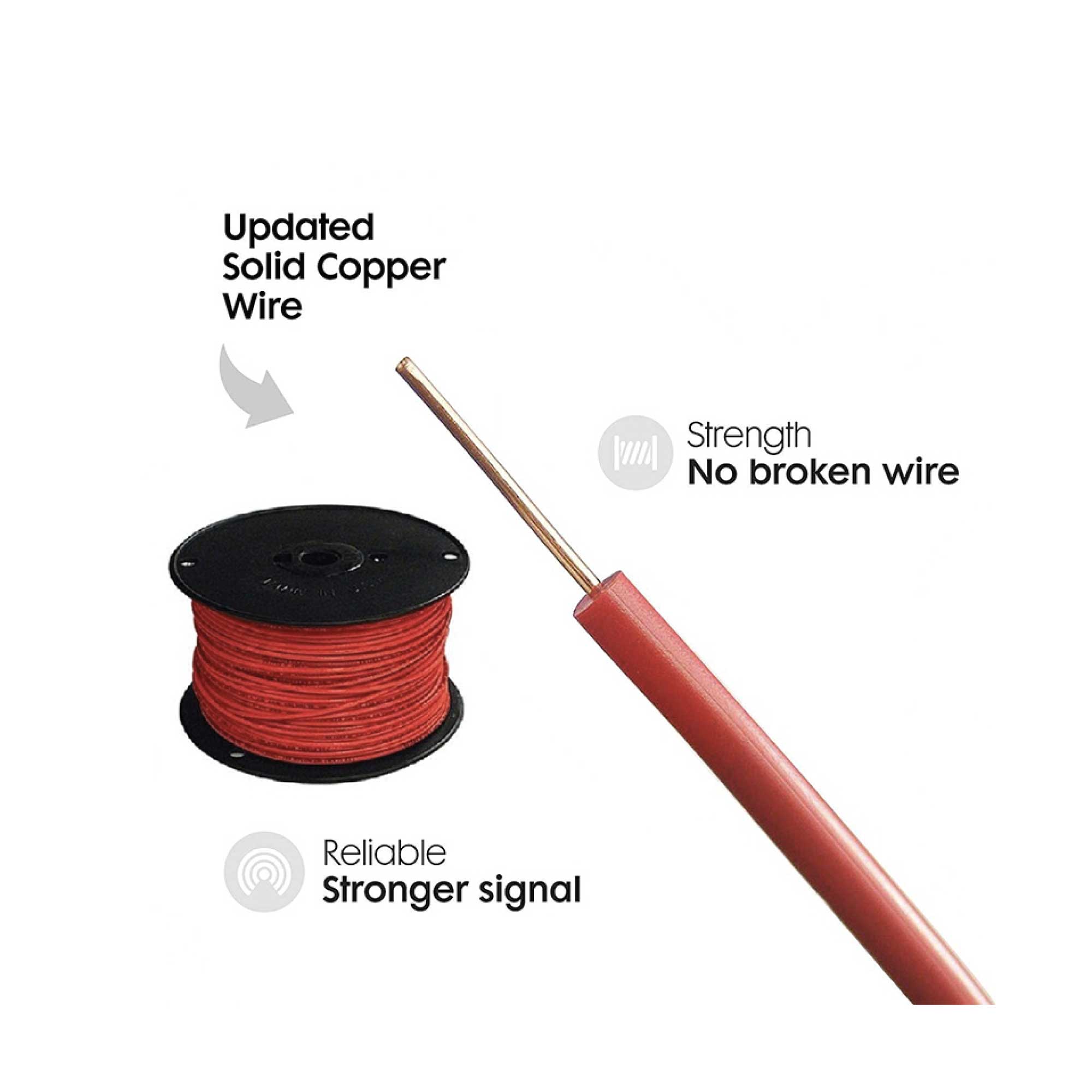 300m Boundary Wire - Solid Copper Dog Fence Underground Invisible Red ...